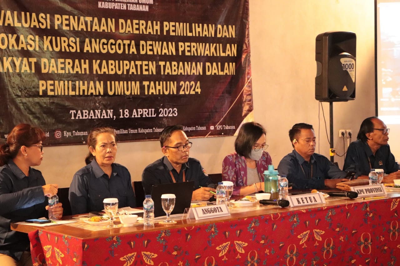 Evaluasi Dapil & Alokasi Kursi Anggota DPRD, KPU Tabanan Kumpulkan Stakeholder - SUARA TABANAN